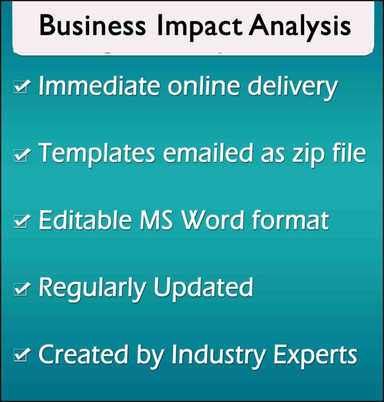Business Impact Analysis Template