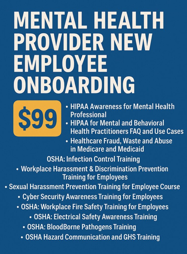 Mental Health Onboarding Training Bundle